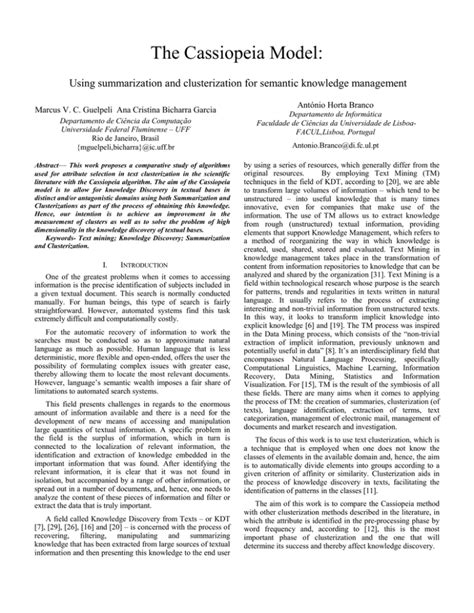 The Cassiopeia Model