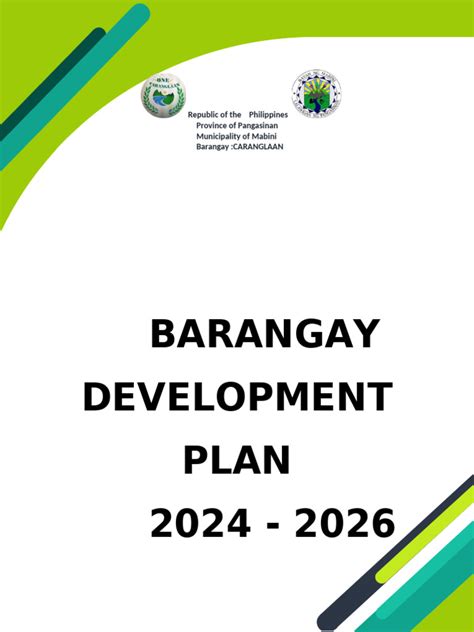 Barangay Development Plan 2024 2026 Pdf Infrastructure Agriculture