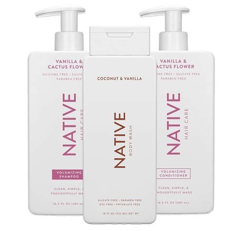 Native Shampoo And Conditioner And Body Wash Bundle 4 Pack