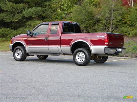 2000 Dark Toreador Red Metallic Ford F250 Super Duty Xlt Extended Cab
