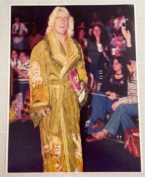Wwe Wcw Young Ric Flair Green Robe Unsigned 8x10 Photo Super Rare Look