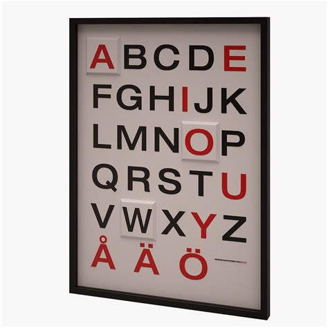 이케아 알파벳 벽 그림 3d 모델 15 Max 3ds Obj Free3d