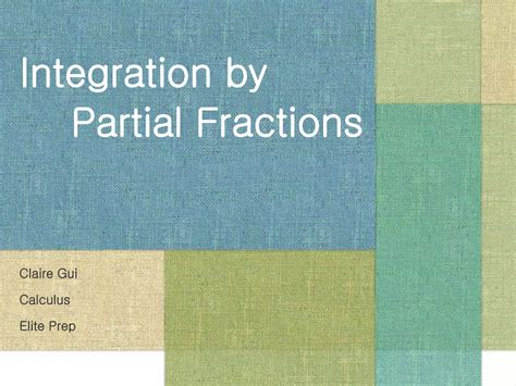 partial fractions calculus integration pptx physics science