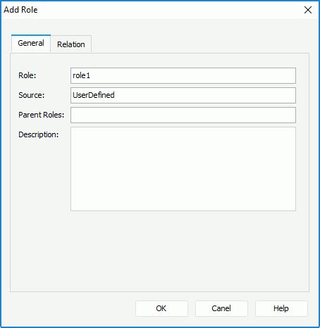 Add Role Dialog Logi Analytics