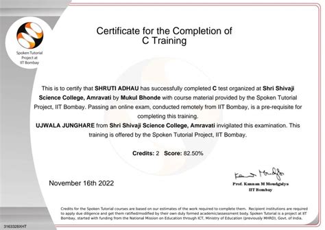 Shruti Adhau On Linkedin Iitbombay Cprogramming Certificationachieved