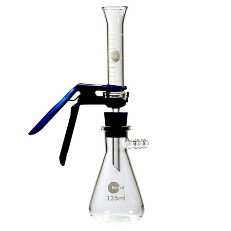 Glass Filter Holder Assembly 25mm Dia Filtration Base 125ml Flask Interlab