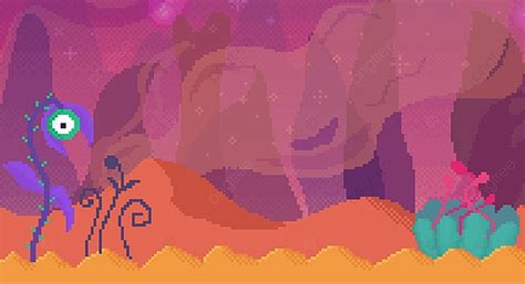 Pixel Game Interface Layout Design Background Outer Alien Design Background Image For Free