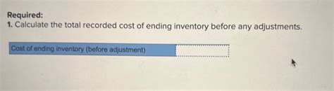 Solved Exercise Algo Calculate Inventory Using Lower Chegg