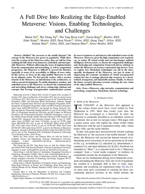 a full dive into realizing the edge enabled metaverse visions enabling