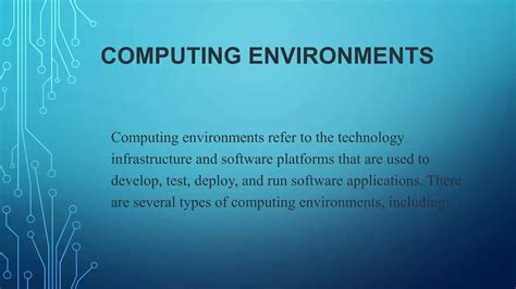 Computing Environments Pptx