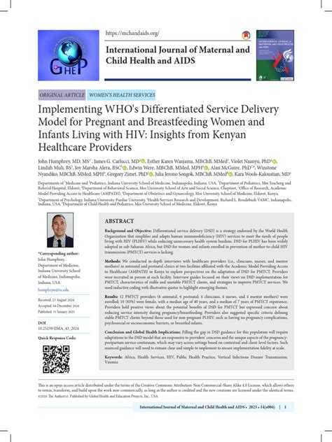 Implementing Whos Differentiated Service Delivery Pdf Management