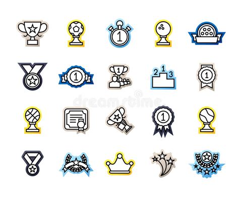 Outline Icons Thin Flat Design Modern Line Stroke Style Stock Vector Illustration Of Color