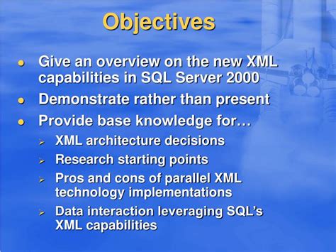 ppt sql server 2000 and xml powerpoint presentation free download id 508907