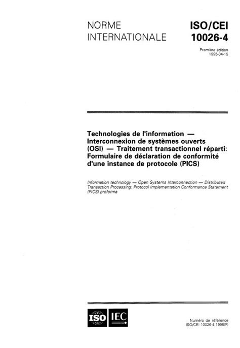 ISO IEC Information Technology Open Systems Interconnection Distributed