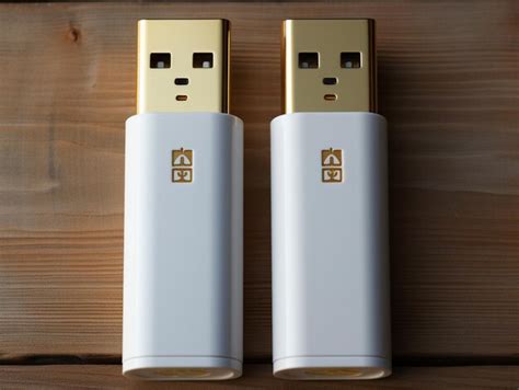 Premium Photo Two Empty White USB Flash Drives