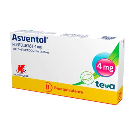 Asventol Montelukast 4 Mg Cont 30 Comprimidos Masticables Punto Farma