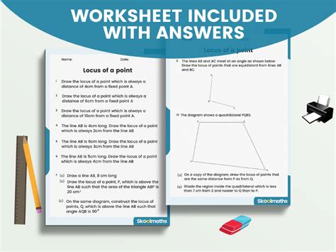 Locus Of A Point Gcse Interactive With Printable Worksheets Teaching Resources