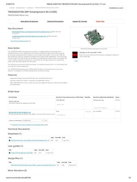 Fillable Online Tms320c6748 Fixed And Floating Point Dsp Ti Fax Email Print Pdffiller