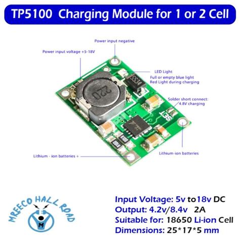 Tp5100 2a Li Ion 18650 Battery Charger Module For Single Cell 4 2v Or Double Cell 8 4 Daraz Pk