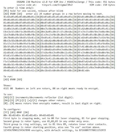 Arduino Enigma Machine Simulator Enigma Z30 Machine Simulator V20