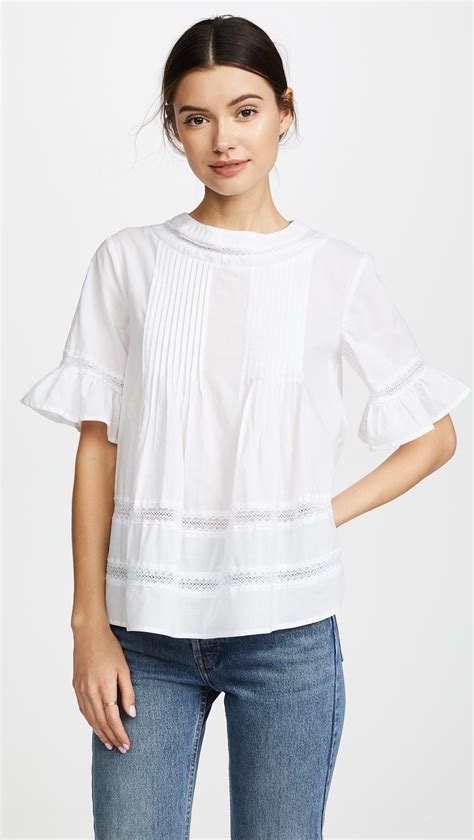 English Factory Lace Boho Blouse In White Lyst