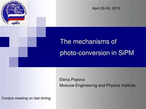 PPT The Mechanisms Of Photo Conversion In SiPM PowerPoint Presentation ID 4361189