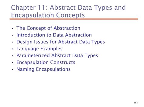 Ppt Chapter 11 Abstract Data Types And Encapsulation Concepts