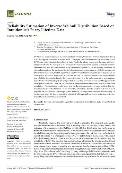 pdf reliability estimation of inverse weibull distribution based on