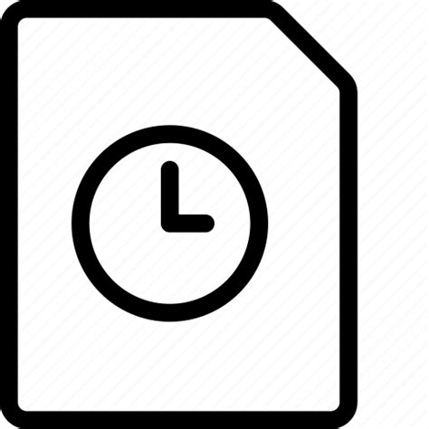 Clock Document File Time Icon Download On Iconfinder