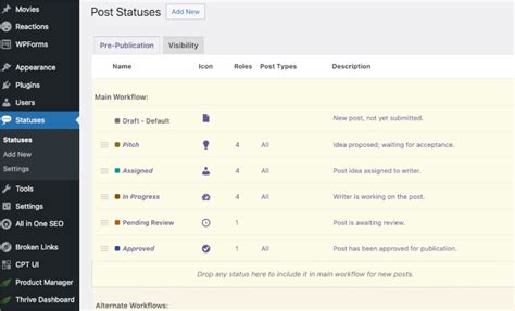 How To Add Custom Post Status For Blog Posts In Wordpress