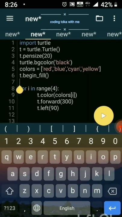 Shorts Shorts Video Python Graphics Design Python Turtle 🐢beautiful Squrecoding