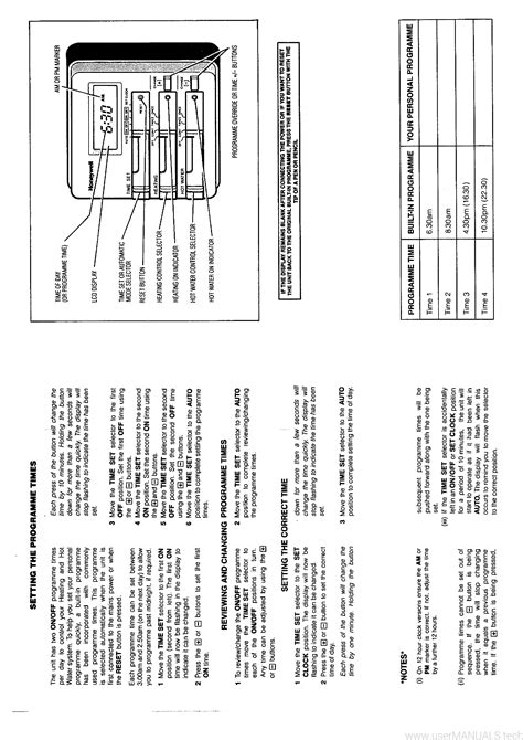Honeywell Thermostat St699 1 Day Classic Programmer User Manual