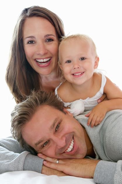 Família feliz sorrindo junto Foto Premium