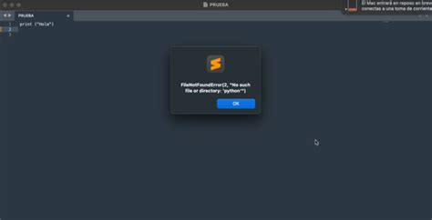 Sublimetext3 Error FileNotFoundError 2 No Such File Or Directory