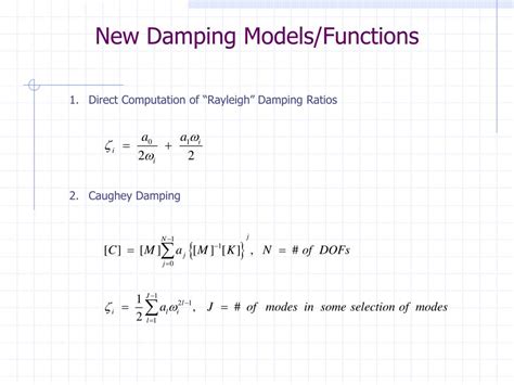 Ppt Gtstrudl Damping Models For Dynamic Analysis Powerpoint Presentation Id5621579