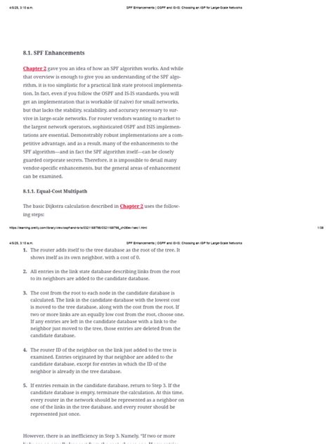 Spf Enhancements Ospf And Is Is Choosing An Igp For Large Scale