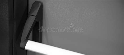 Emergency Exit Door Push Bar And Rail For Panic Exit Stock Photo Image Of Garage Hospital