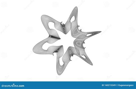 Abstract Black Parametric Wire Frame Shape Stock Illustration Illustration Of Mesh Chaotic