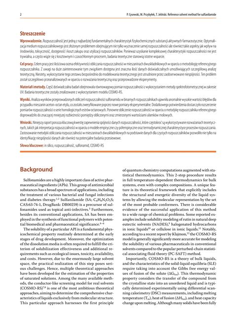 Predicting Sulfanilamide Solubility In The Binary Mixtures Using A Reference Solvent Approach Pdf