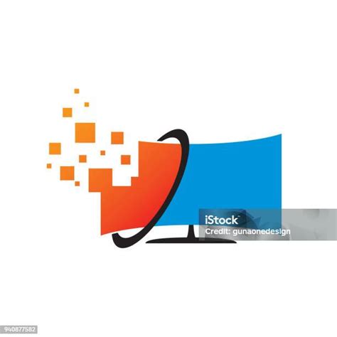 곡선된 Tv 템플릿 디자인 벡터 상징 디자인 컨셉 창조적인 기호 아이콘 모자이크 처리에 대한 스톡 벡터 아트 및 기타 이미지 모자이크 처리 종이 개념 Istock