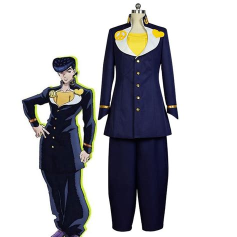 Jojo Jojos Bizarre Adventure Cosplay Higashikata Josuke Costume Anime