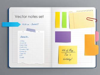 Cover Page Notebook Collection Templates With Vector Image