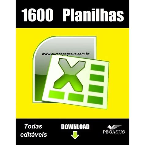 1600 Planilhas Excel Cursos Pegasus