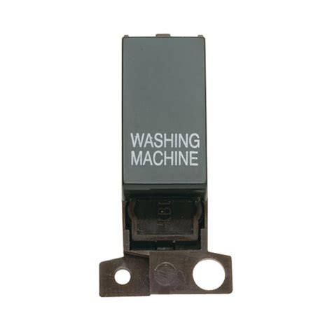 Click MiniGrid Black A AX Double Pole Washing Machine Switch Module UKES