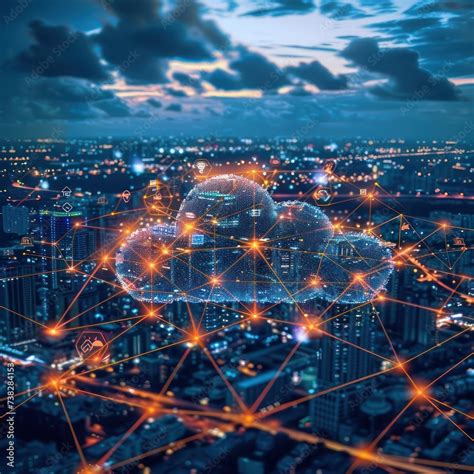 Cloud Computing Merging With Ai Global Network Data Centers Sky