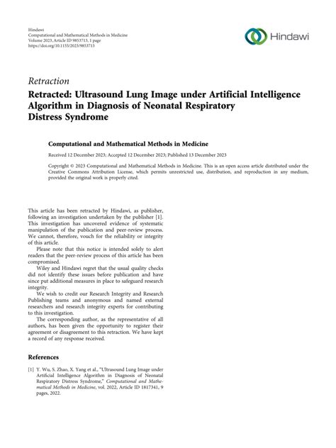 pdf retracted ultrasound lung image under artificial intelligence