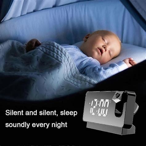 Projection Alarm Clock For Bedroom Digital Alarm Clock Radio Dimmer