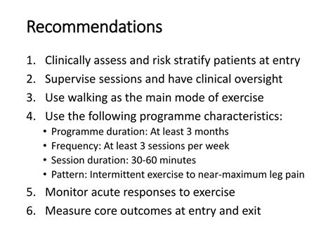 Exercise And Intermittent Claudication Pptx Physical Therapy Wellness