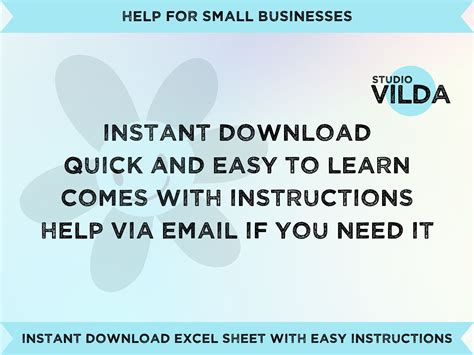 Easy Excel Inventory Template Instant Digital Download Sheet Etsy