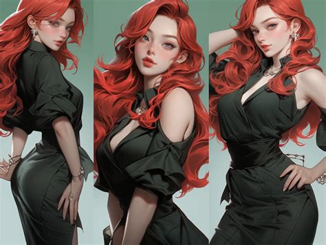 Ai Model Photoshoots Series The Allure Of Red Prompt Genius